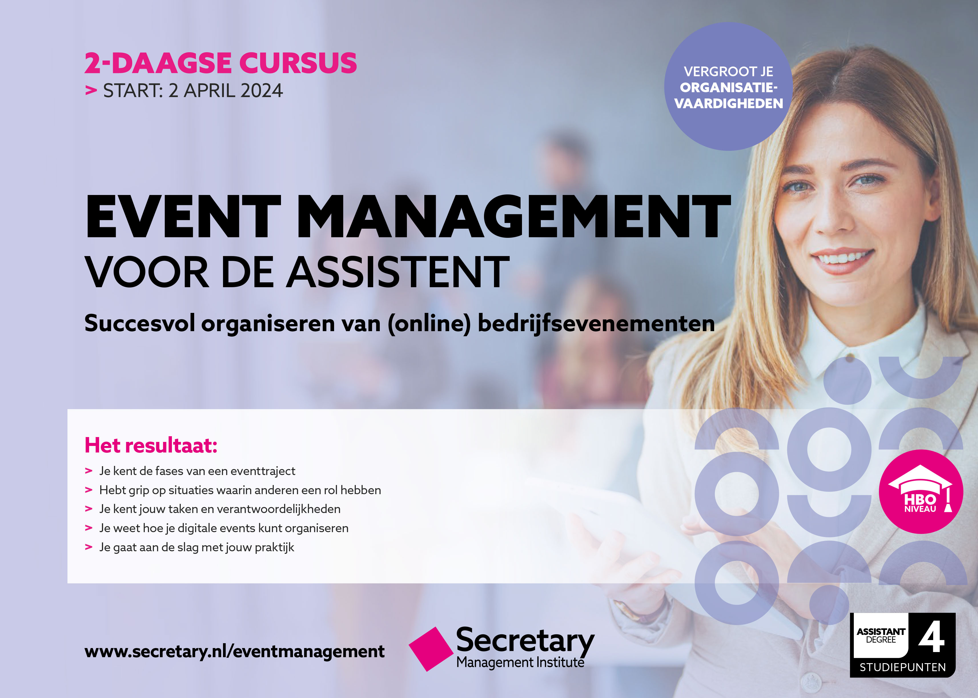 Download de brochure van de cursus Event Management